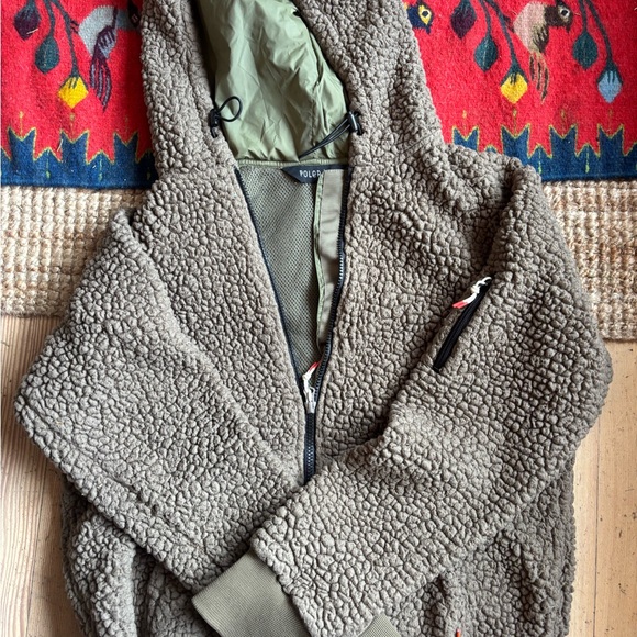 Poler | Jackets & Coats | Poler Olive Green Sherpa Utility Jacket ...
